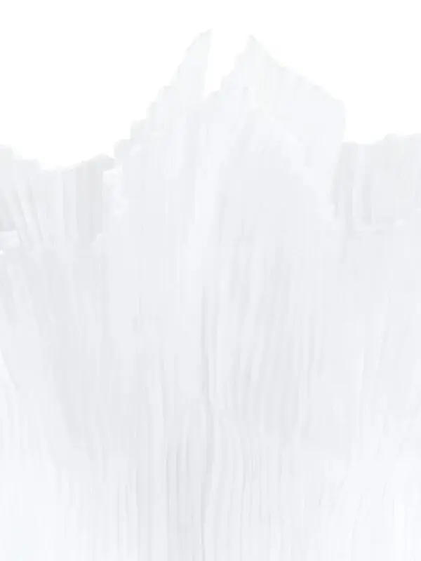 GENNY Plissé-effect Strapless Top