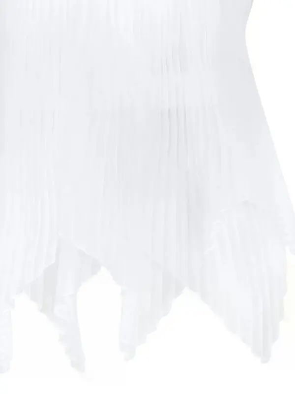 GENNY Plissé-effect Strapless Top