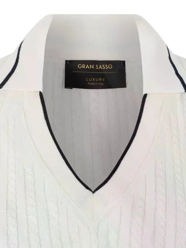 GRAN SASSO Cable-knit Sleeveless Jumper - Neutrals