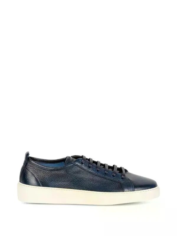Neil Barrett Pebbled-leather Sneakers - Blue