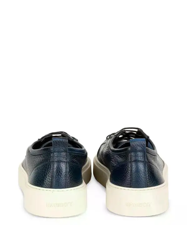Neil Barrett Pebbled-leather Sneakers - Blue