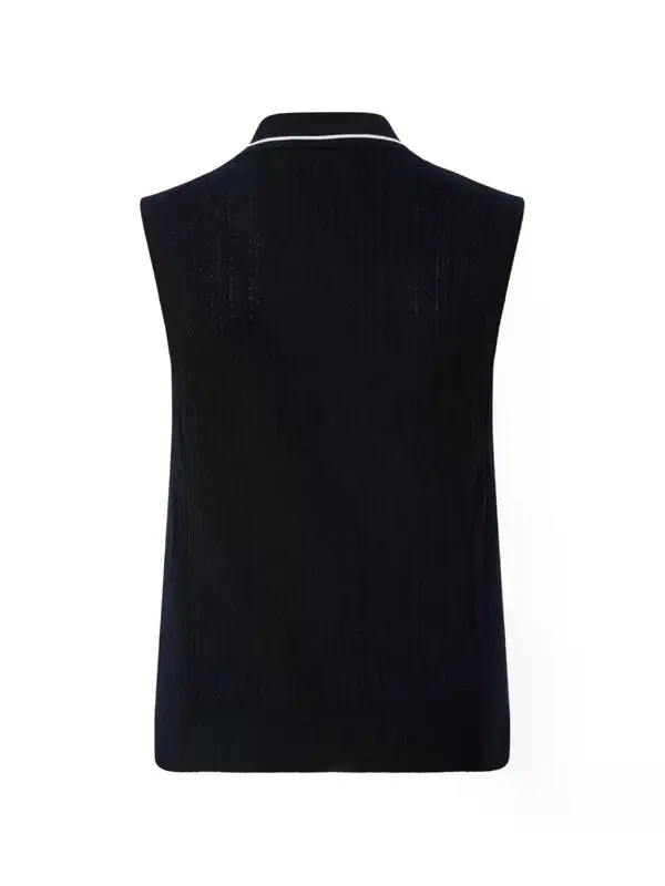 GRAN SASSO Cable-knit Sleeveless Sweater - Blue