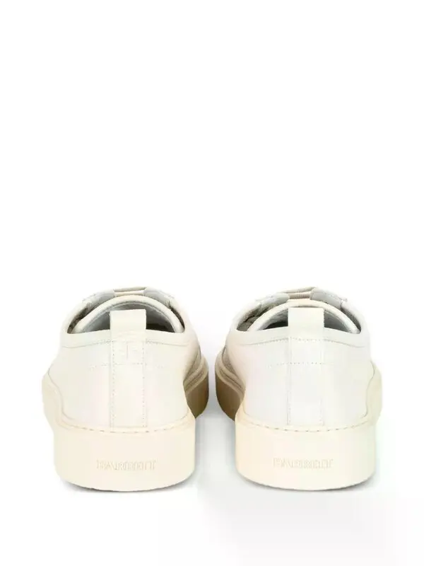 Neil Barrett Grainy Leather Sneakers - White