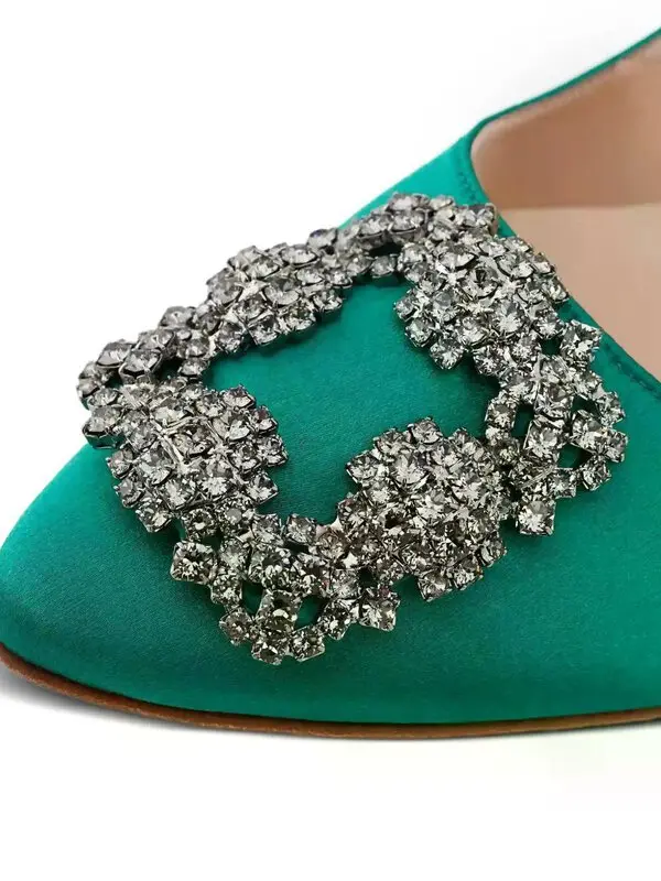 Manolo Blahnik Hangisi 70 Crystal-buckle Pumps
