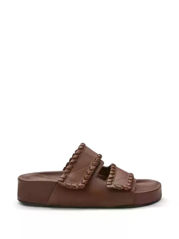 ATP ATELIER Furlo Touch-strap Slides - Brown