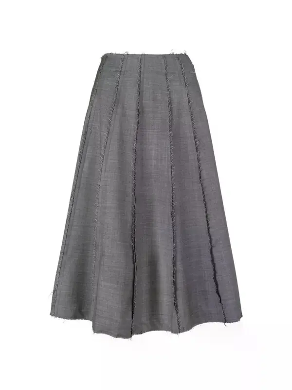 NINE:INTHE:MORNING Paneled A-line Skirt With Frayed Detailing
