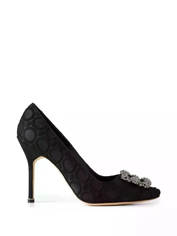 Manolo Blahnik Hangisi Crystal-buckle Pumps