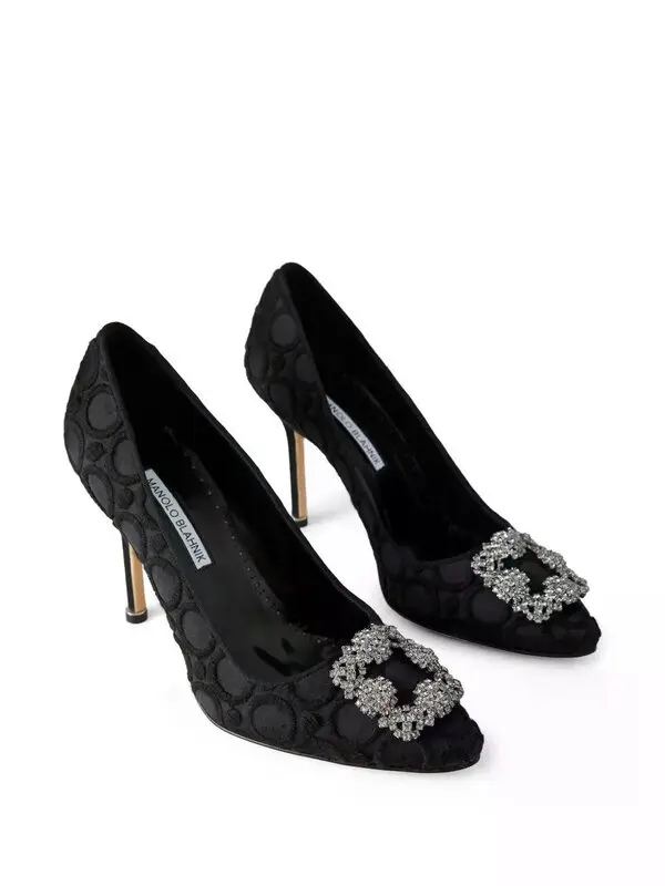 Manolo Blahnik Hangisi Crystal-buckle Pumps