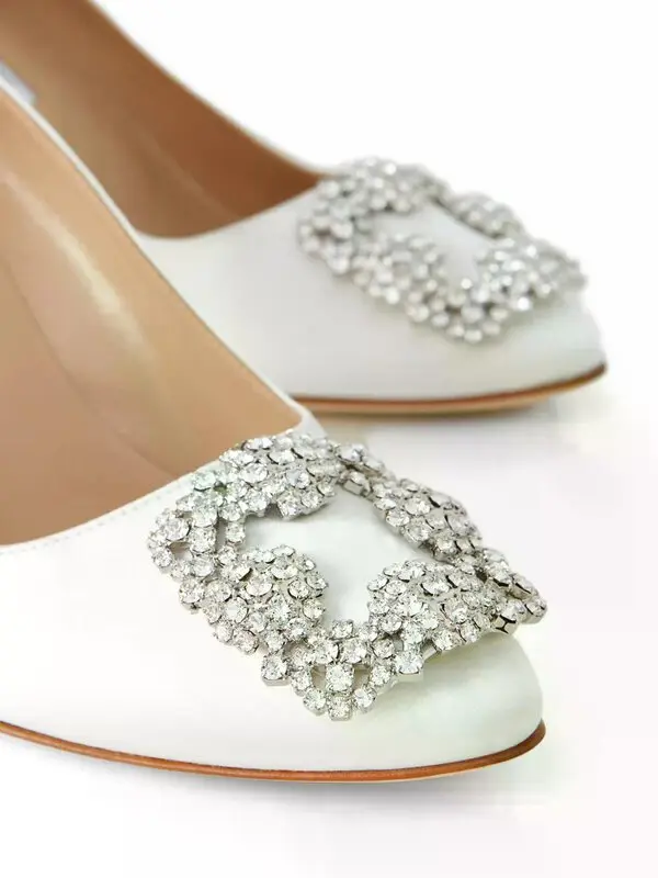 Manolo Blahnik Hangisi 70 Crystal-buckle Pumps