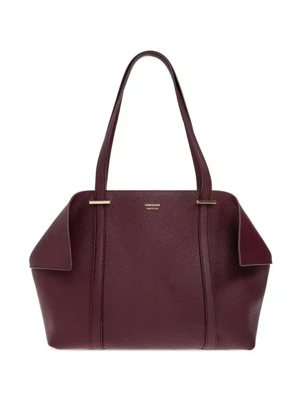 FERRAGAMO Grainy Leather Tote Bag