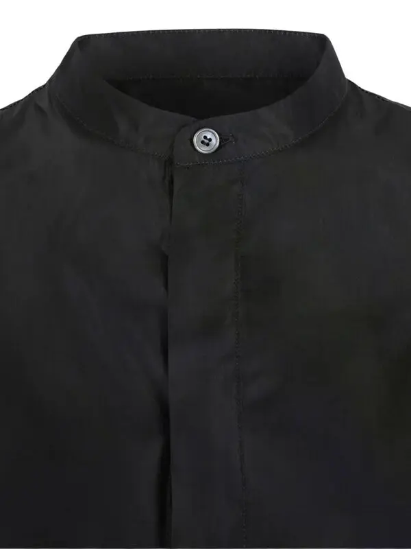 DOUUOD Band-collar High-low Shirt