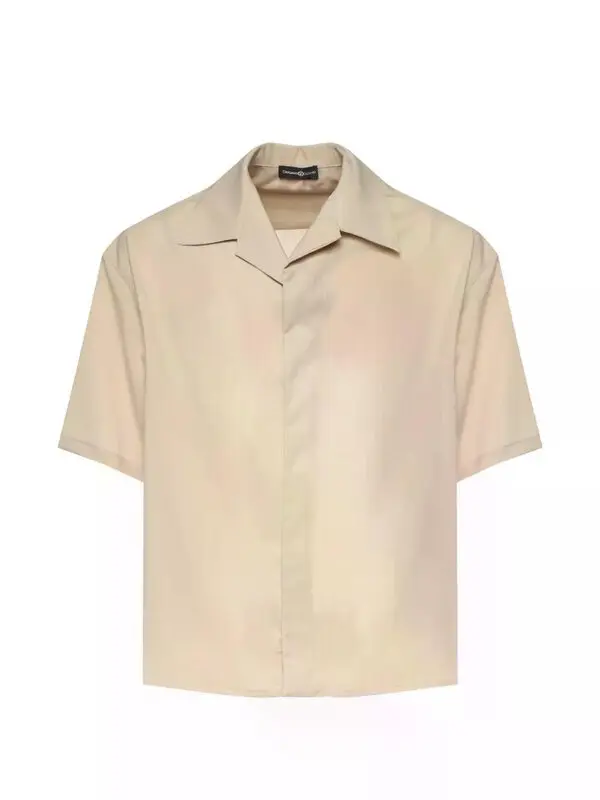 GIULIANO GALIANO Short-sleeve Camp-collar Shirt - Neutrals