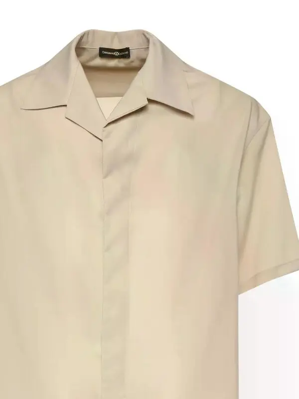 GIULIANO GALIANO Short-sleeve Camp-collar Shirt - Neutrals