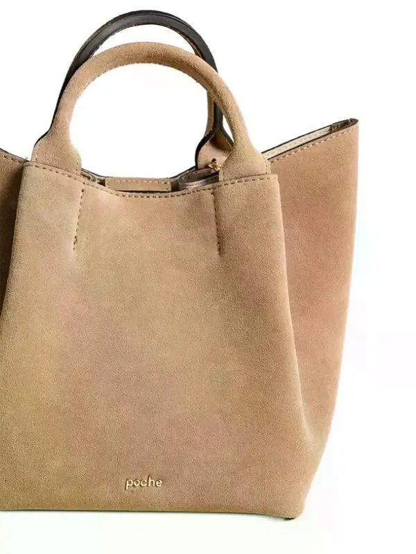 POCHE PARIS Suede Panelled Tote Bag