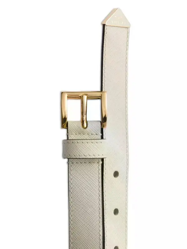 Prada Saffiano Leather Belt - Neutrals