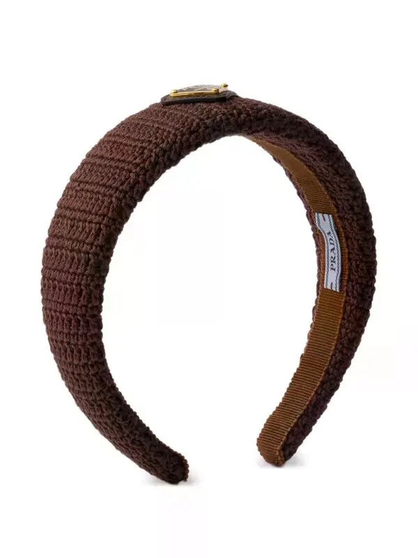 Prada Crochet Headband - Brown
