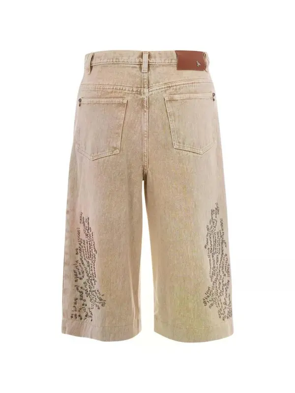 Patrizia Pepe Bead-embellished Bermuda Shorts - Neutrals