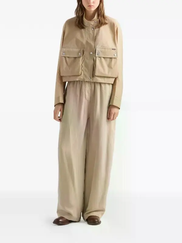 Prada Washed Re-nylon Jacket - Neutrals