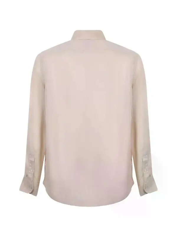 MC2 SAINT BARTH Pamplona Button-up Curved-hem Shirt - Neutrals