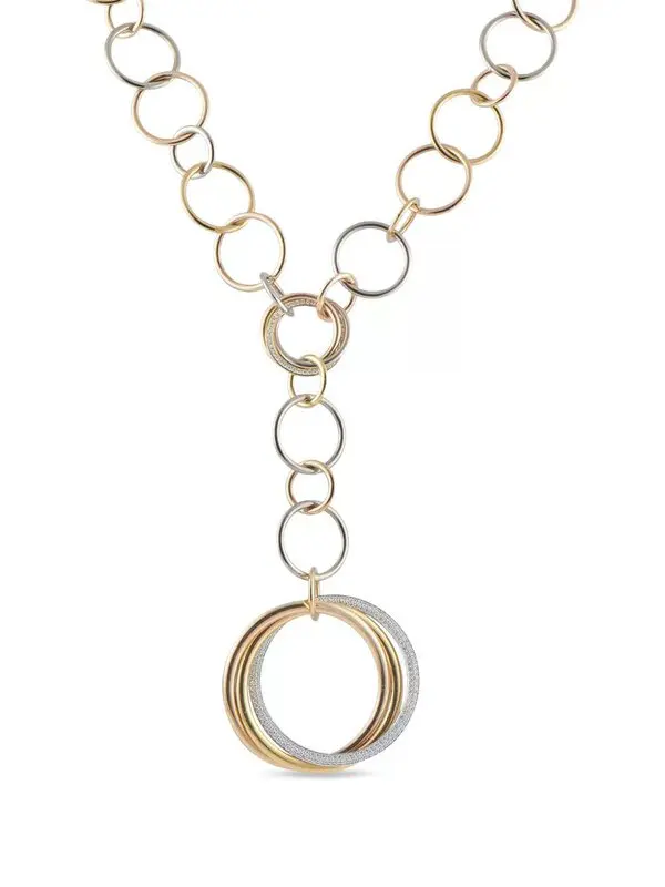 Cartier Trinity Diamond Chain Necklace - Gold