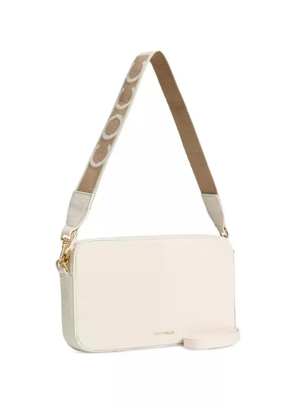 COCCINELLE Small Tebe Grained Leather Shoulder Bag - Neutrals