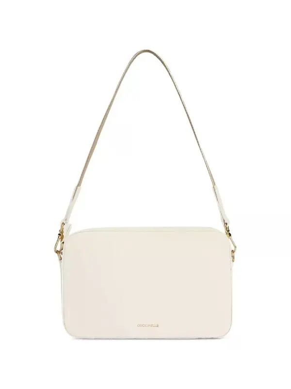 COCCINELLE Small Tebe Grained Leather Shoulder Bag - Neutrals