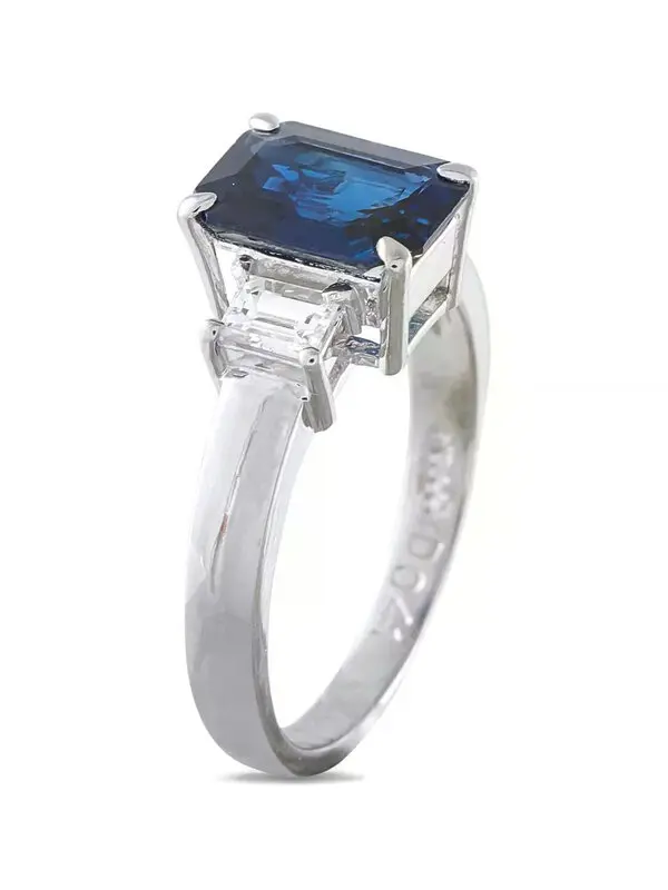LB EXCLUSIVE Sapphire And Diamond Platinum Ring