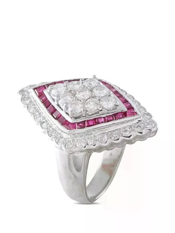 LB EXCLUSIVE Diamond And Ruby Ring - Silver