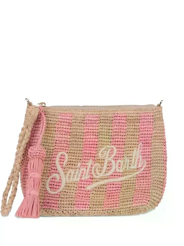 MC2 SAINT BARTH Striped Tassel Clutch