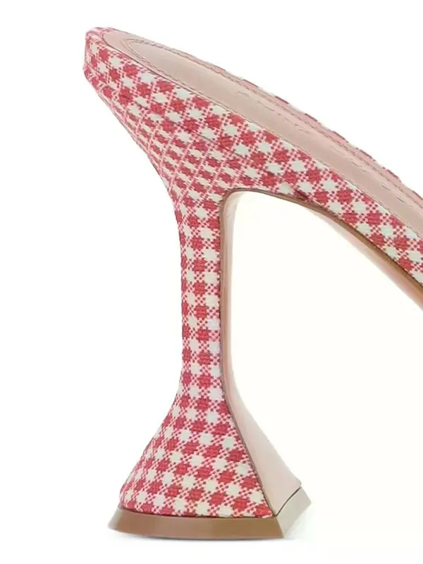 Amina Muaddi Lupita Gingham Sandals