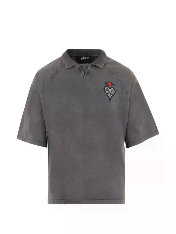 Just Cavalli Flame-heart Embroidered T-shirt