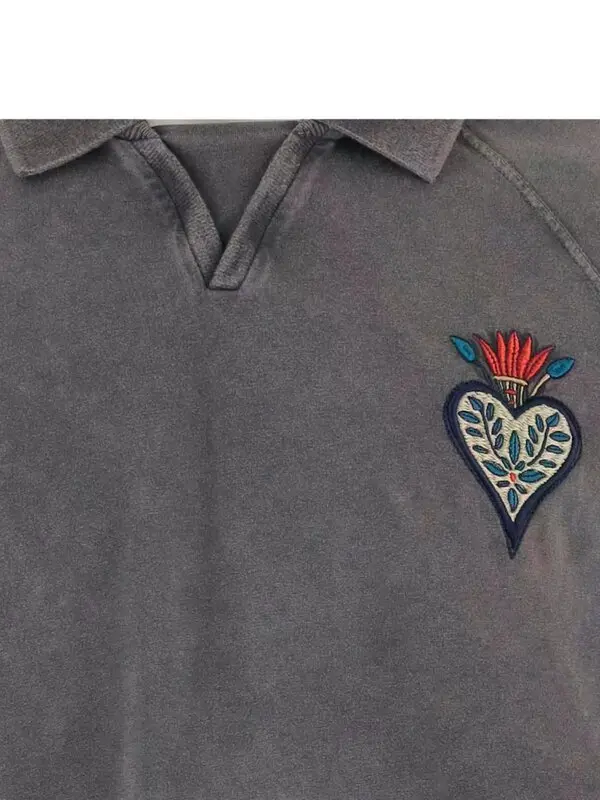 Just Cavalli Flame-heart Embroidered T-shirt