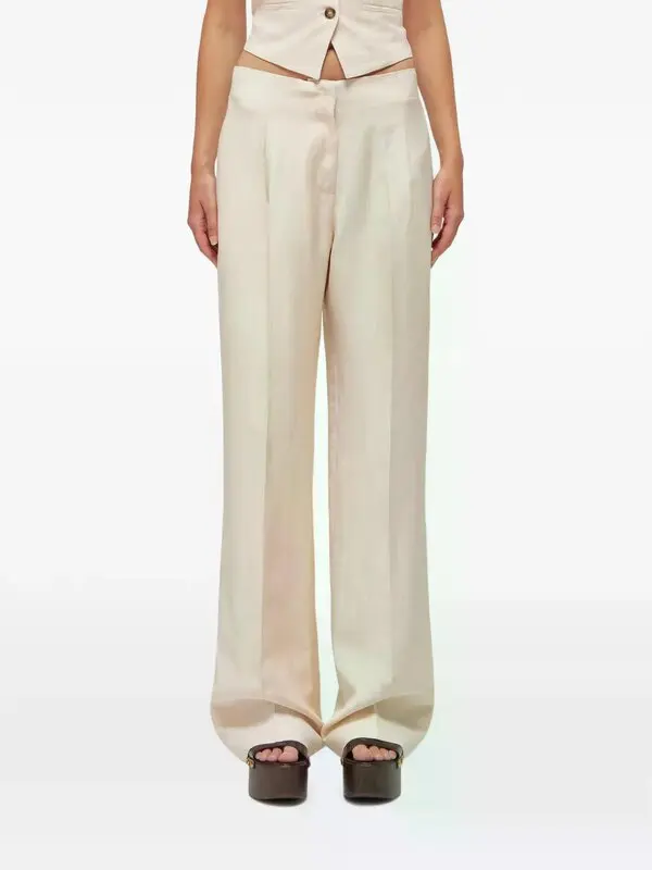 BLUGIRL Pleated Wide-leg Trousers