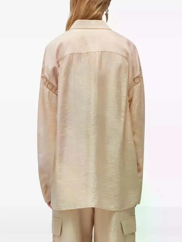 BLUGIRL Wrap-style Top With Lace Trim