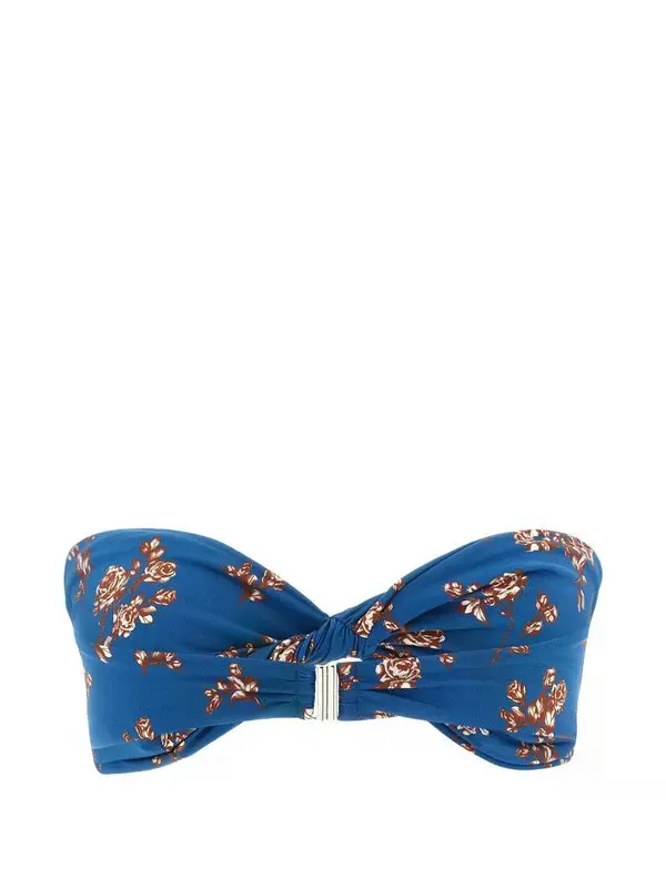 Magda Butrym Floral-print Twisted Bandeau Bikini Top