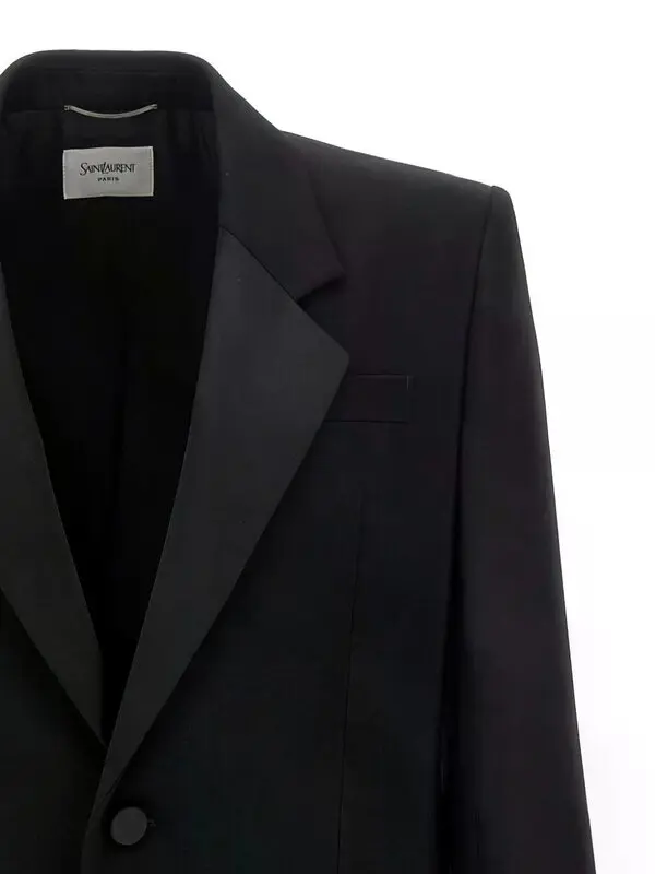 Saint Laurent Grain De Poudre Wool Blazer