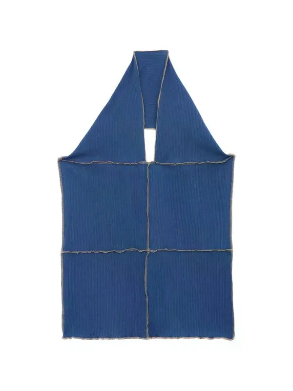 BASERANGE Cinder Ribbed Halter Top - Blue