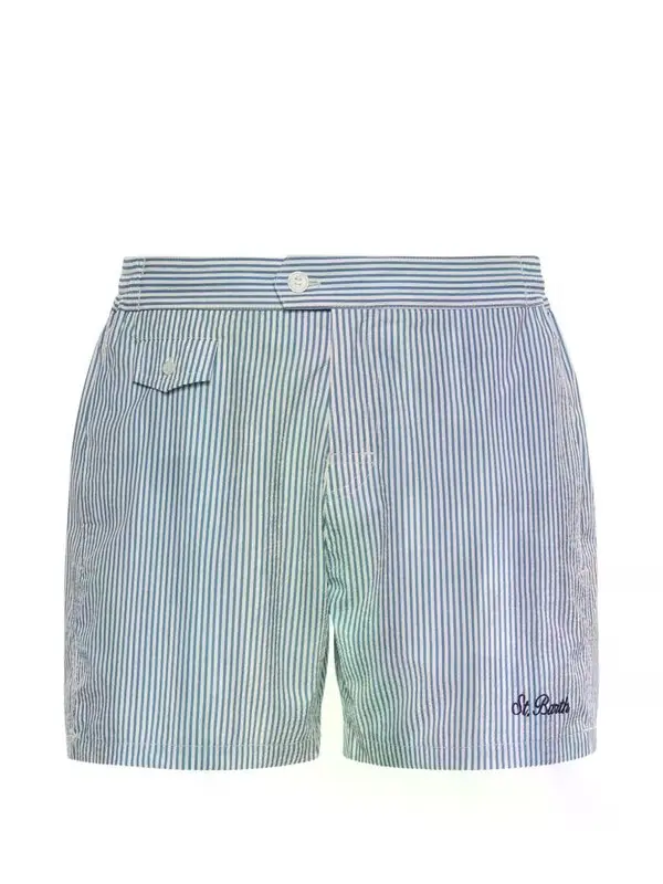 MC2 SAINT BARTH Striped Swim Shorts - Blue