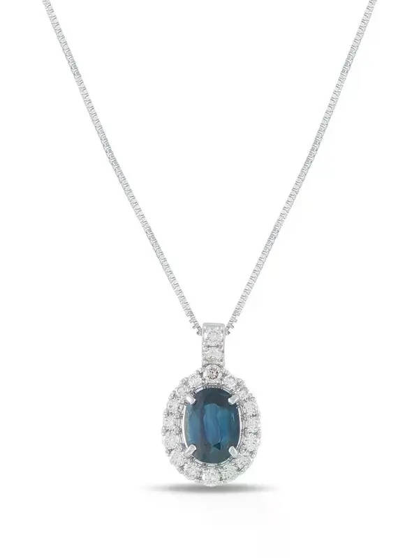 LB EXCLUSIVE Sapphire And Diamond Necklace - Silver
