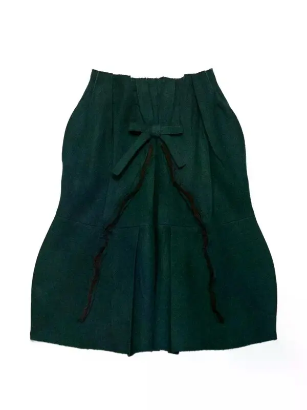 Prada Shetland Wool Midi Skirt - Green