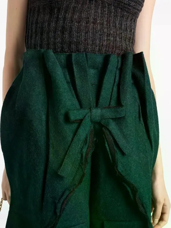 Prada Shetland Wool Midi Skirt - Green