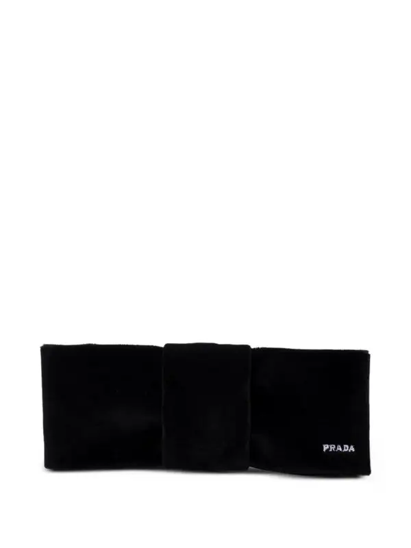 Prada Velvet Hair Clip - Black