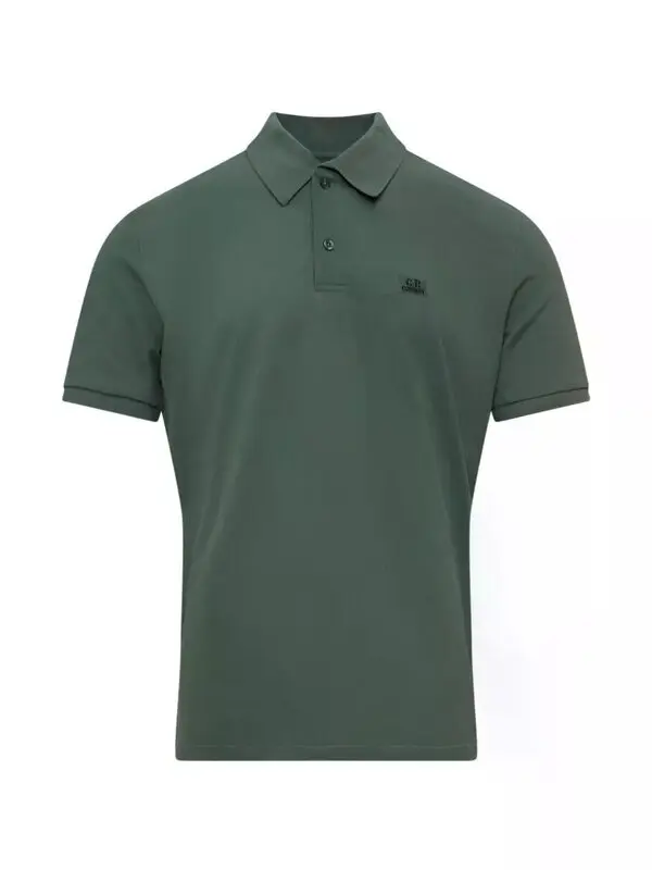 C.P. COMPANY Logo-patch Polo Shirt - Green