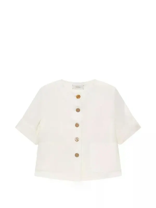Malìparmi Short-sleeved Boxy Jacket - White