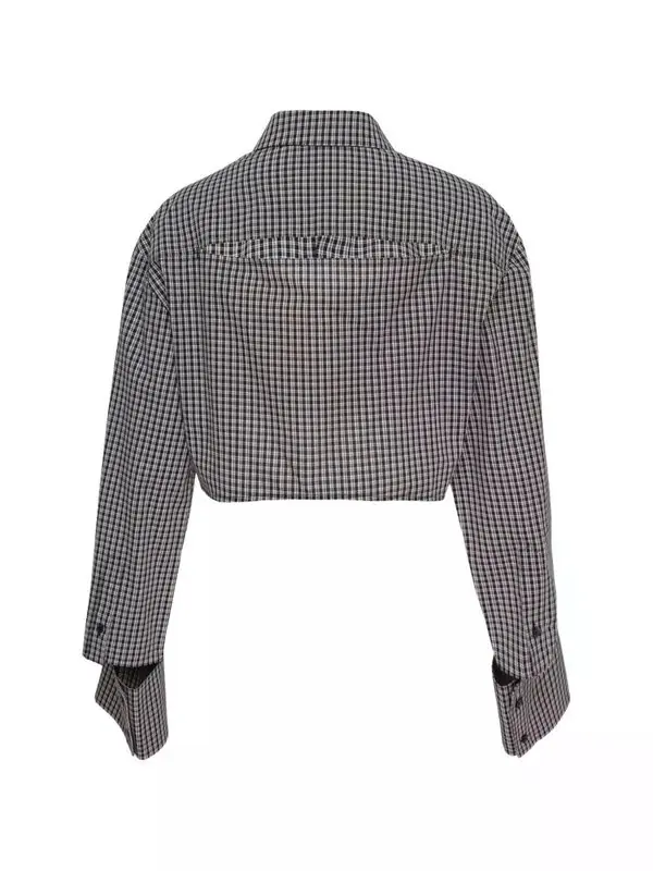 We11Done Check Cropped Shirt
