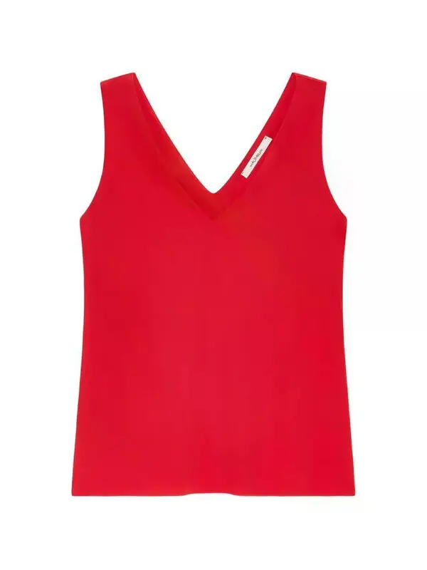 Malìparmi Jersey V-neck Top - Red