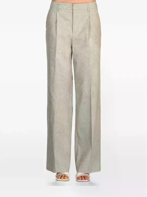 PT TORINO Pleated Straight-leg Trousers - Neutrals