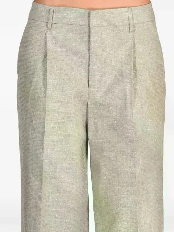 PT TORINO Pleated Straight-leg Trousers - Neutrals