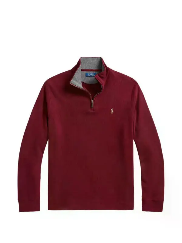Polo Ralph Lauren Quarter-zip Embroidered Logo Sweater - Red