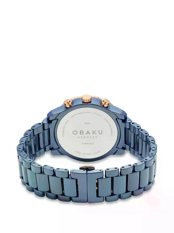 OBAKU 44mm Falk Chronograph Watch